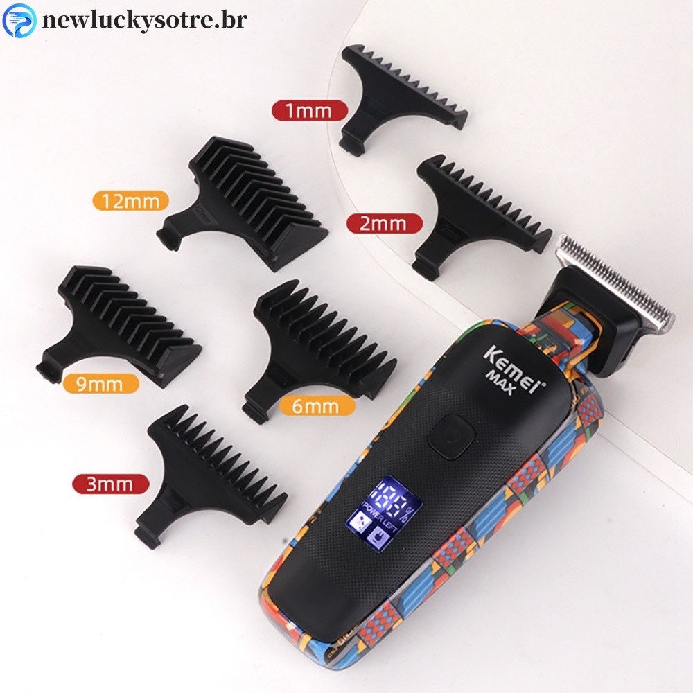 Aparador De Cabelo Kemei MAX5090 Para Homens Barba Profissional Máquina De Corte Barbeador ...