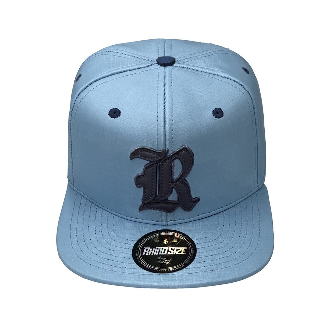 Boné Rhino Size Los Rhino Aba Reta Couro Azul Claro e Marinho | Shopee ...