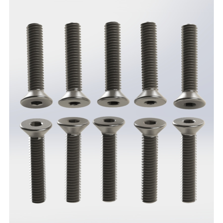 Parafuso Allen Inox Com Cabeça Conica Chata M6 X 30mm 10 Pçs | Shopee ...