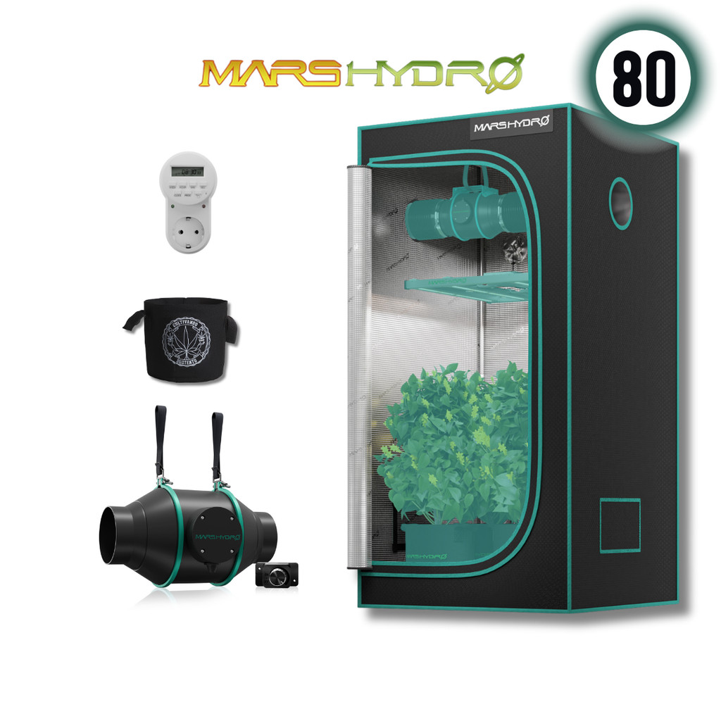 Kit Grow Estufa e Exaustor Mars Hydro 80x80 p Cultivo Indoor | Shopee Brasil