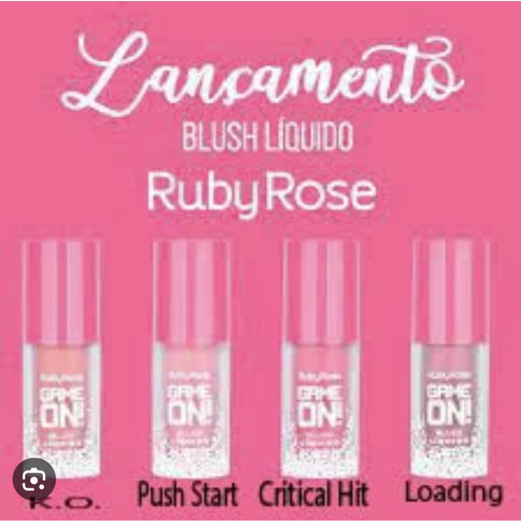Blush Líquido Game On Ruby Rose - Unidade | Shopee Brasil