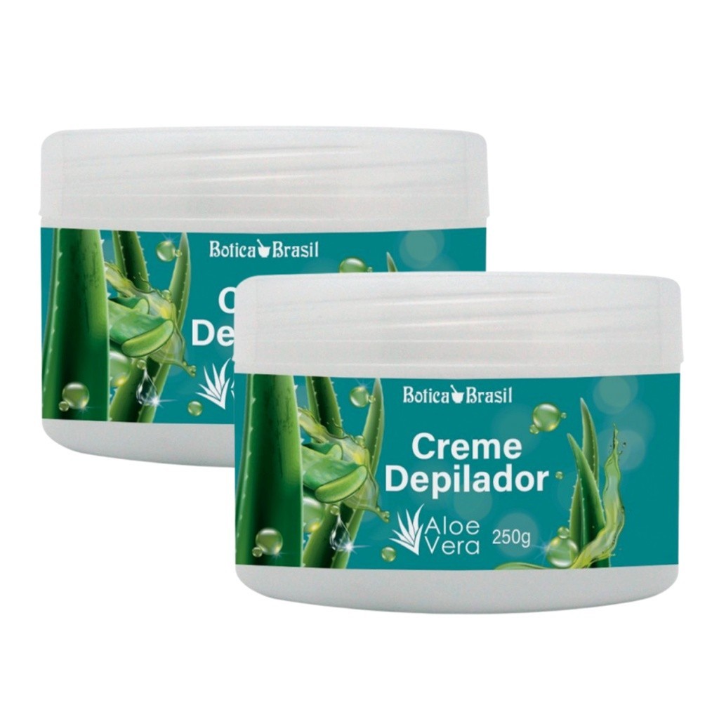 Kit 2 Creme Depilador com Aloe Vera Botica Brasil - 240g Depilação para ...