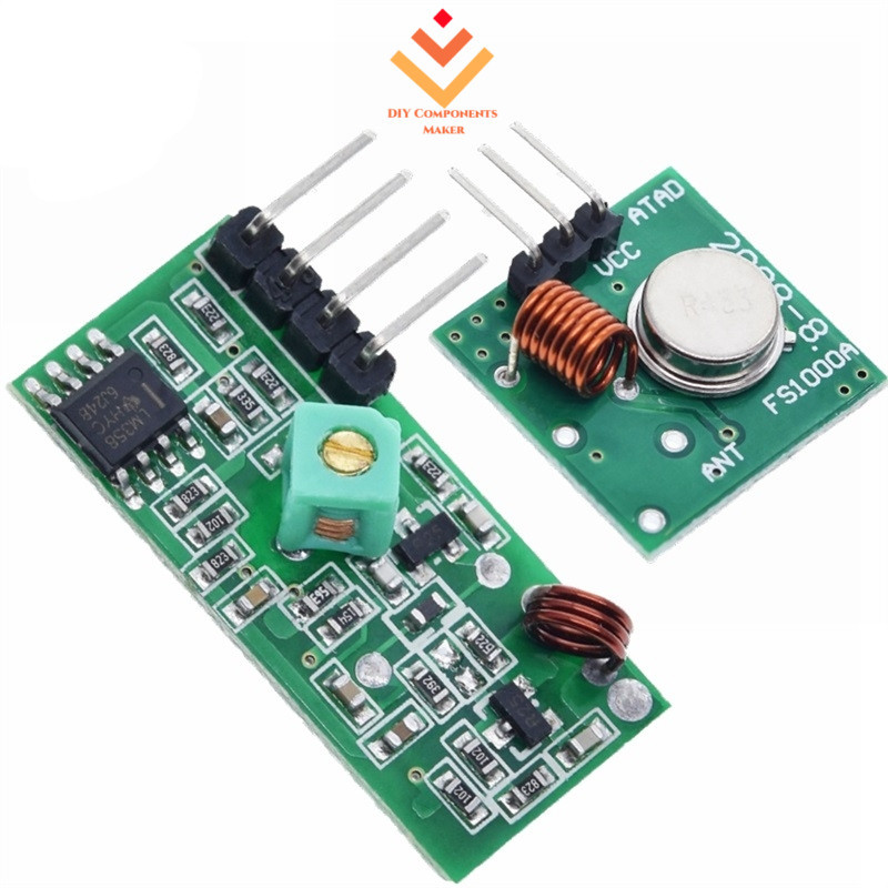 Kit De Módulo Transmissor E Receptor RF 433Mhz xy-mk-5v Para Arduino ...