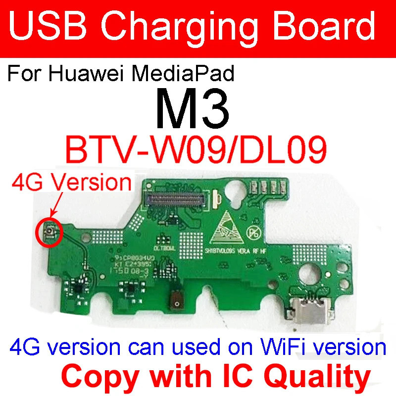 Placa de Carregamento USB Original para Huawei MediaPad M3 BTV-W09 BTV ...