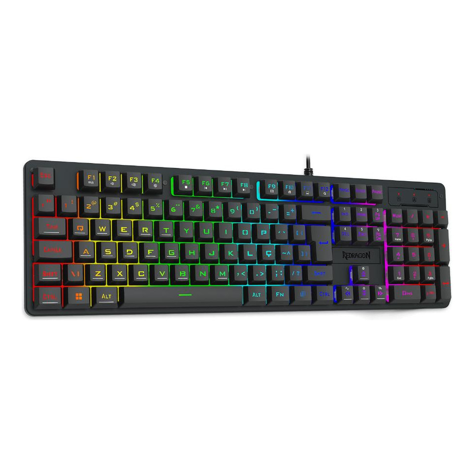 Teclado Membrana Gamer Rgb Redragon Netherbane K521 | Shopee Brasil