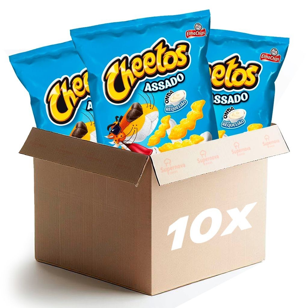Kit Salgadinho Cheetos Sabor Requeijão - 10 unidades de 40g | Shopee Brasil