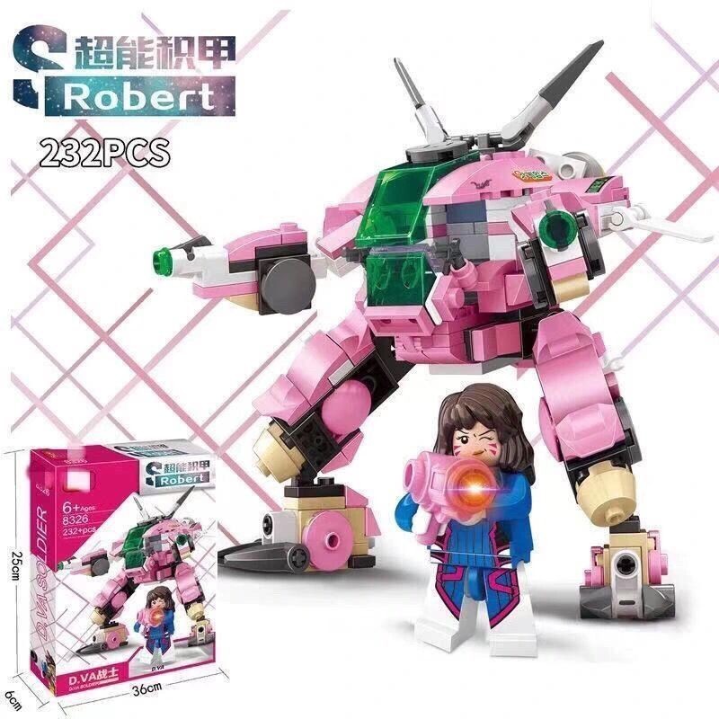 Compatível com o Lego Overwatch dva Robot Mecha Montagem Educacional ...