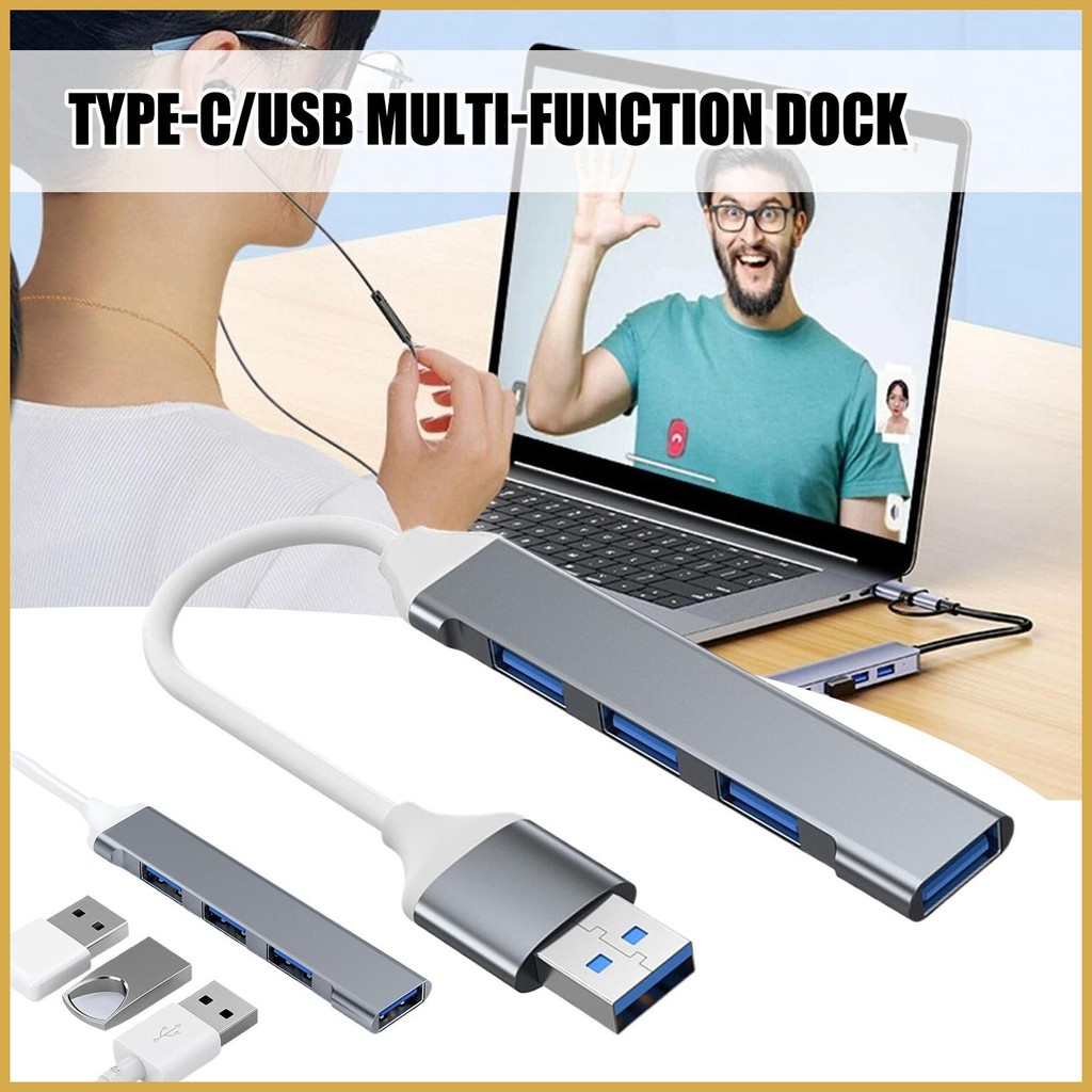 USB 3.0 Hub Portátil 4 Portas Divisor Adaptador Expansor Para Desktop ...