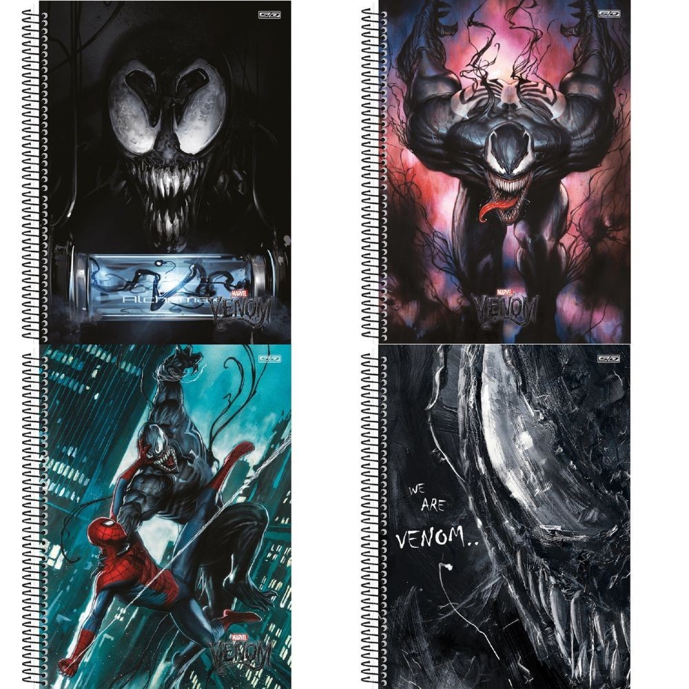 Caderno Universitário Venom 10 Matérias 160 fls | Shopee Brasil