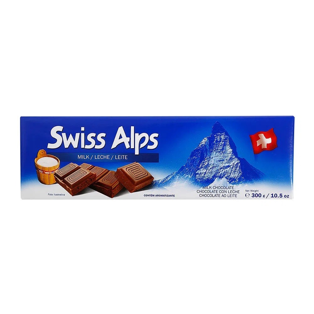 Chocolate Ao Leite Swiss Alps White Pacote 300g | Shopee Brasil