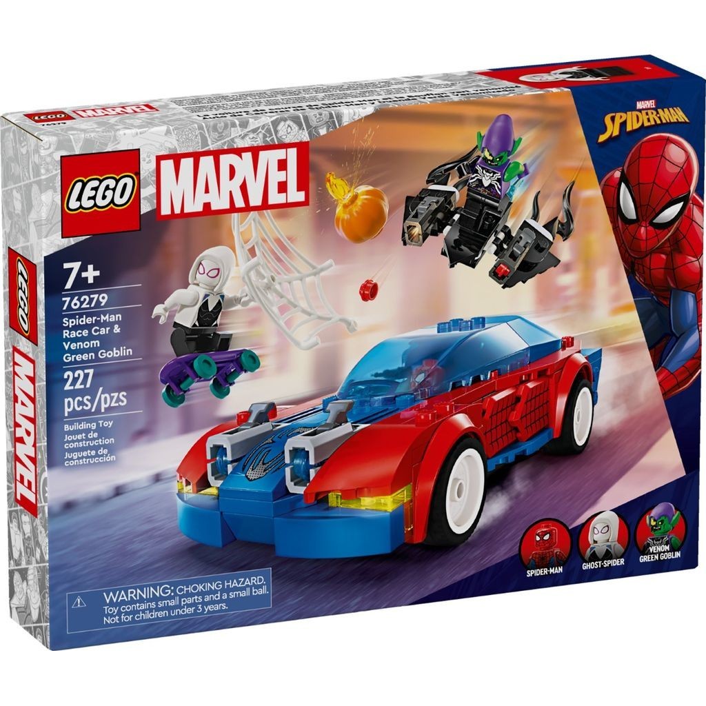 Blocos de Montar - Carro de Corrida Spider-Man e Green Goblin Venom ...