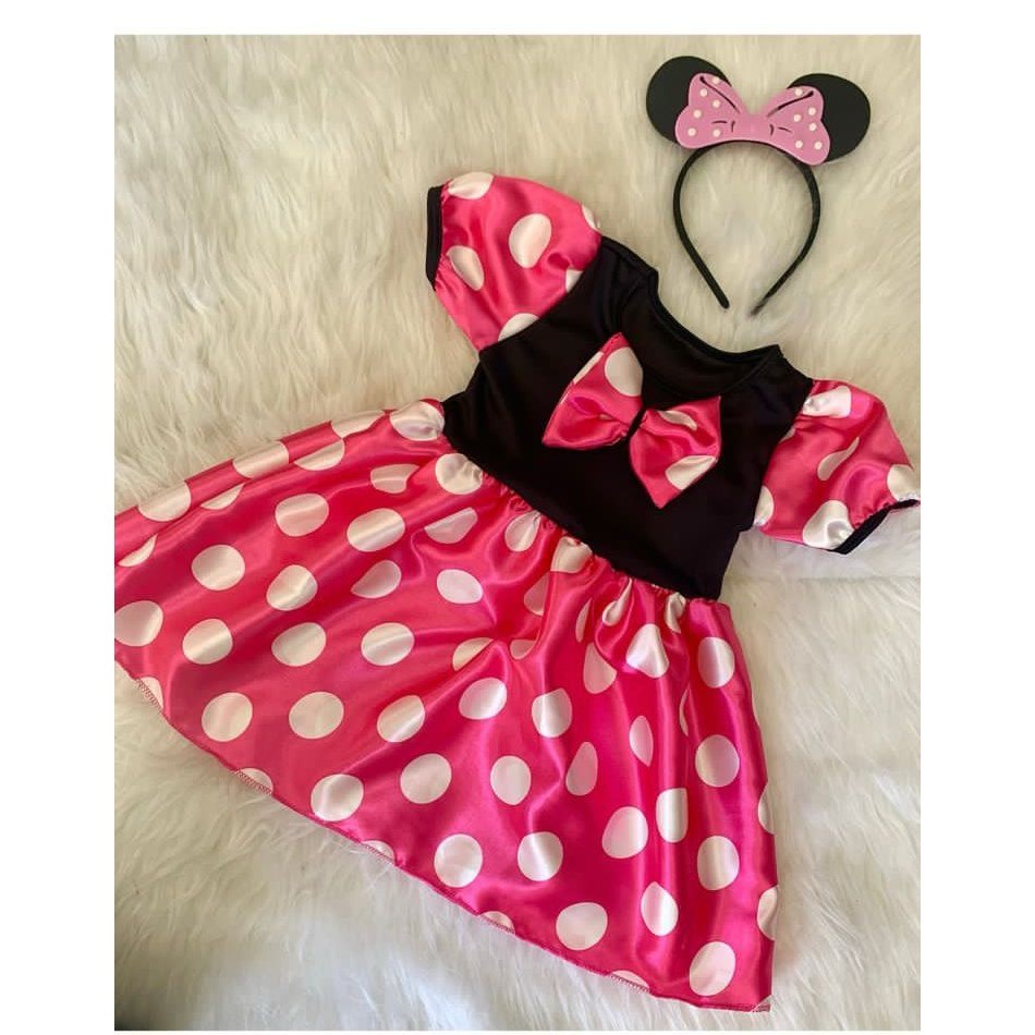 Fantasia Minnie Rosa - Infantil | Shopee Brasil