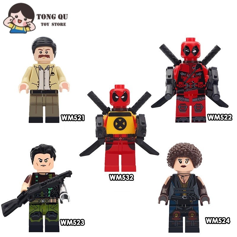 Superhero Minifigures Deadpool Building Block Doll Collection Modelo de ...