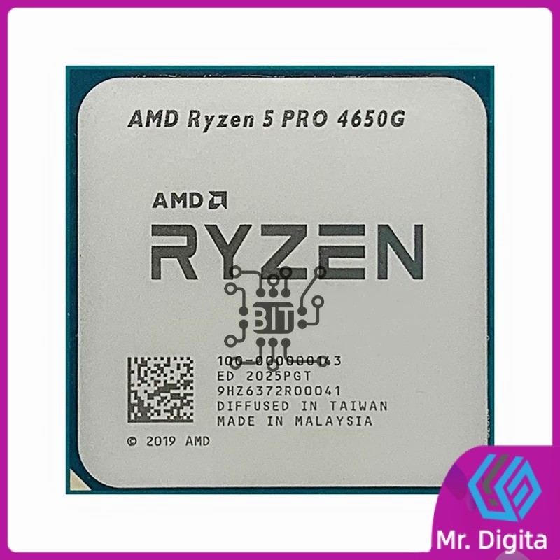AMD Ryzen 5 PRO 4650G R5 PRO 4650G CPU Seis Core Doze Thread 3.7 GHz L3 ...