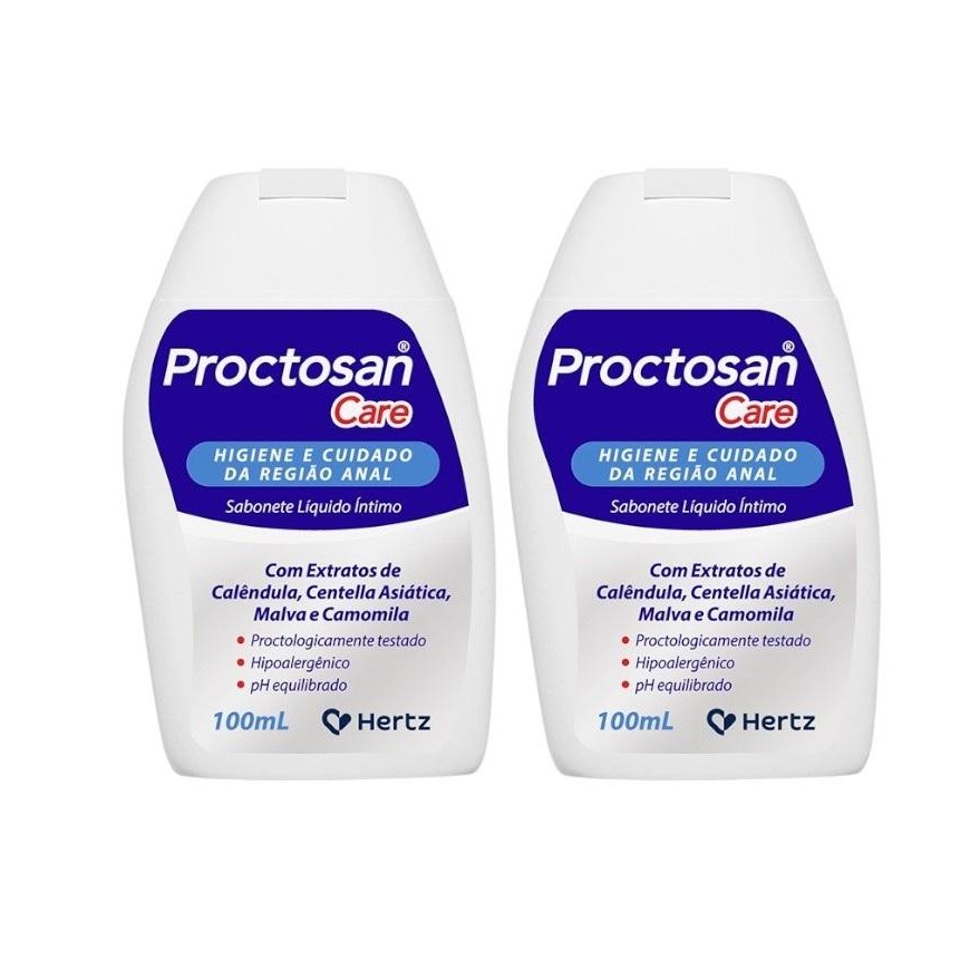 Proctosan Care Sabonete Íntimo Com 2 Frascos De 100mL Cada | Shopee Brasil