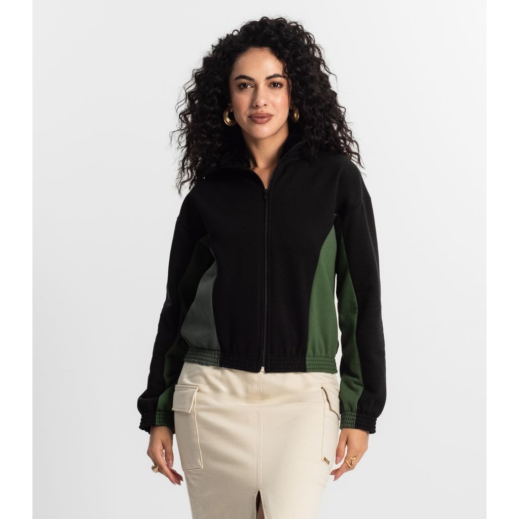 Jaqueta Feminina Bicolor Rovitex Verde | Shopee Brasil