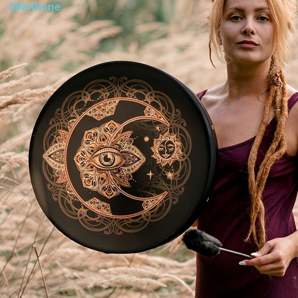 ANTIONE Tambor Shaman Artesanal , Vintage Hammer Tree of Life Drum ...