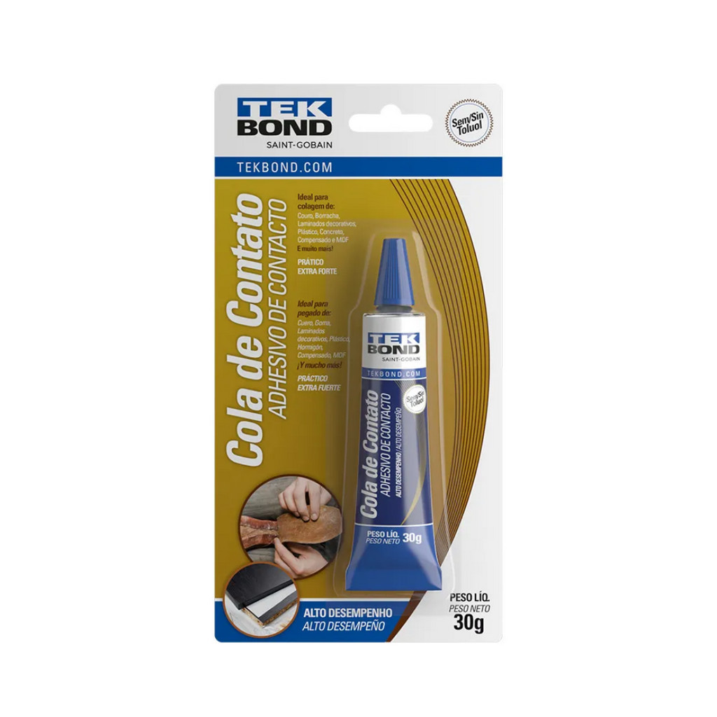 Cola De Contato Adesivo Tekbond 30g Sapateiro Marceneiro Resistente ...