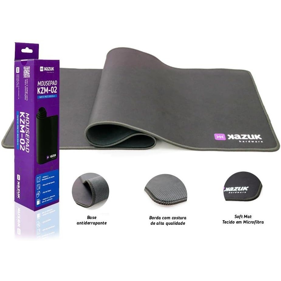 Mousepad Gamer Kazuk 80cmx30cm Preto premium | Shopee Brasil