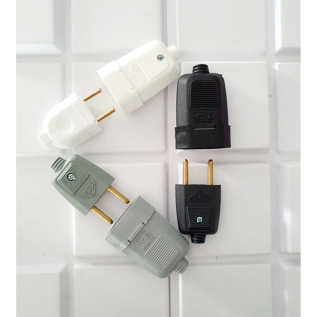 1 KIT PLUG MACHO E FÊMEA 2POLOS 10A | Shopee Brasil