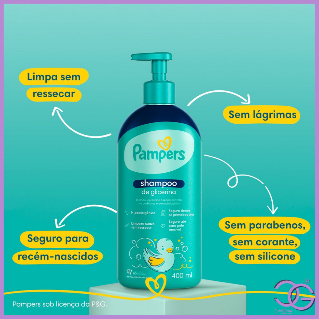Pampers Shampoo de Glicerina 400ml | Shopee Brasil