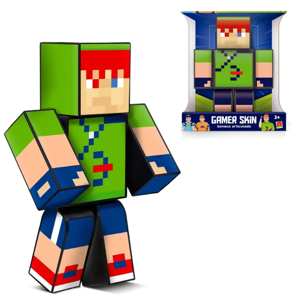 Boneco Minecraft Gamer Youtuber Robin Hood 25cm Original | Shopee Brasil