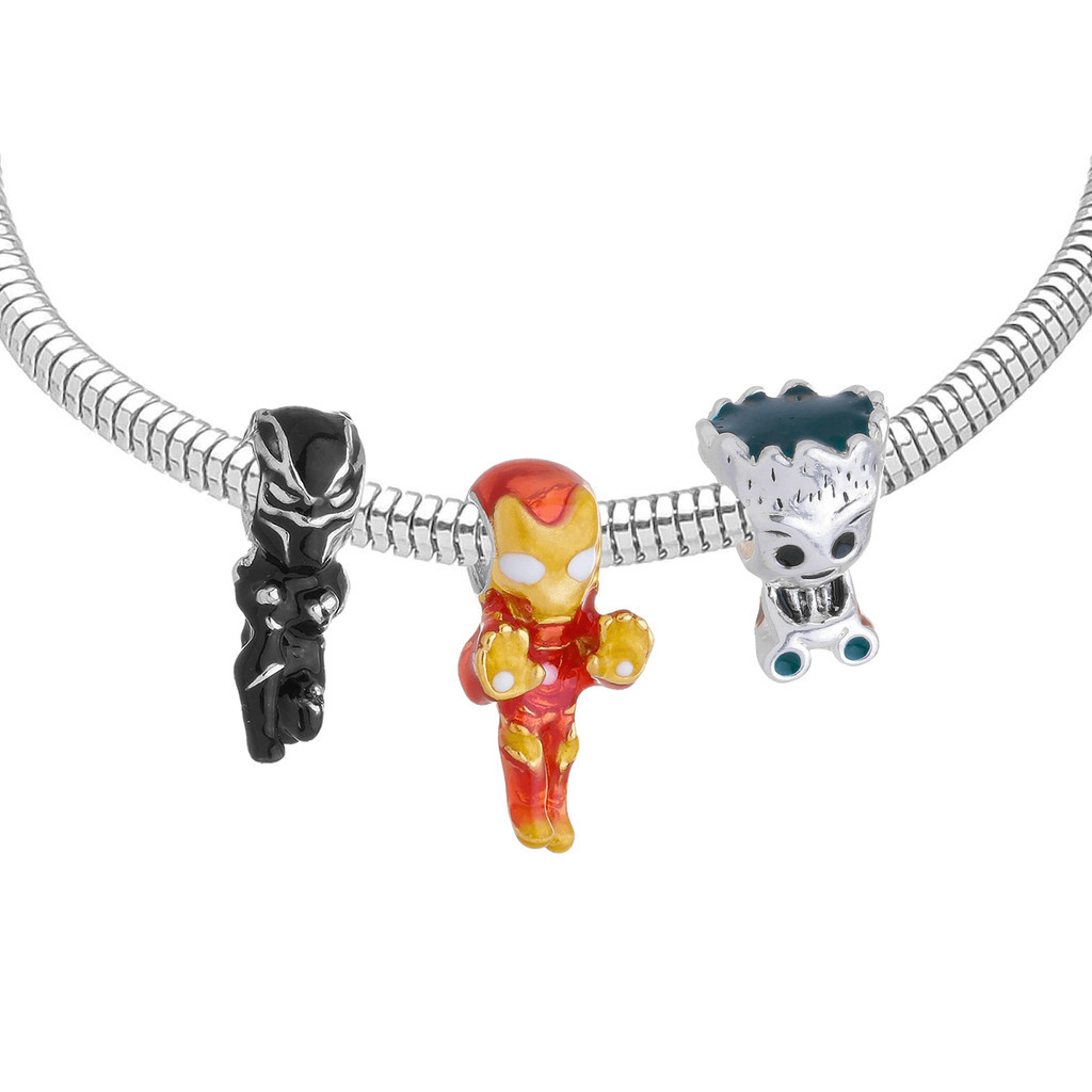 Pulseira Marvel Berloque Banhado a Prata 925 #2 | Shopee Brasil