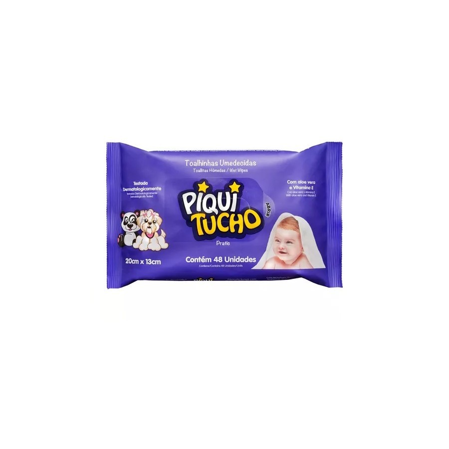 Toalhas umedecidas Piquitucho Pratic 48 un | Shopee Brasil