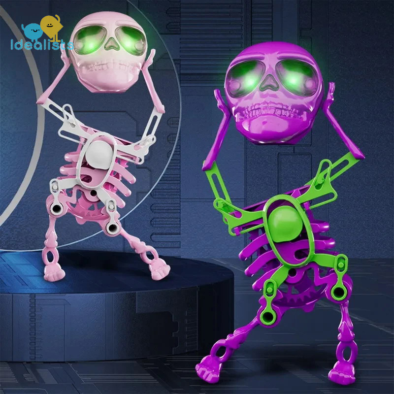 Idealistas Kids 3D Pring Dancing Light Skeleton Shaking Head Gears ...