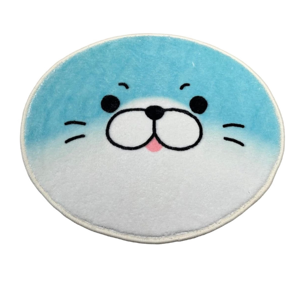 TAPETE MACIO COLEÇÃO ROSTO DE ANIMAIS FOCA AZUL 60 X 60 CM. | Shopee Brasil