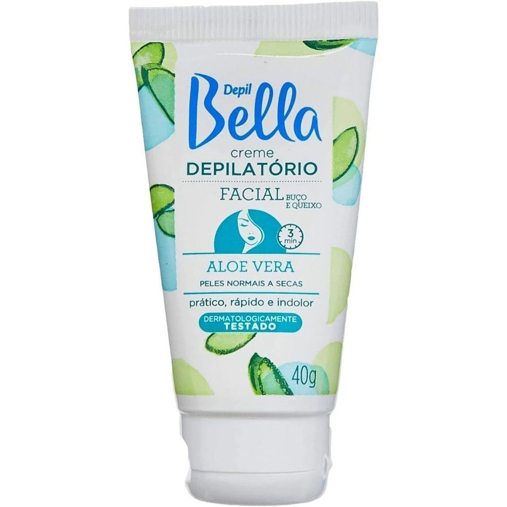 Depil Bella Creme Depilatório Facial Aloe Vera 40g | Shopee Brasil