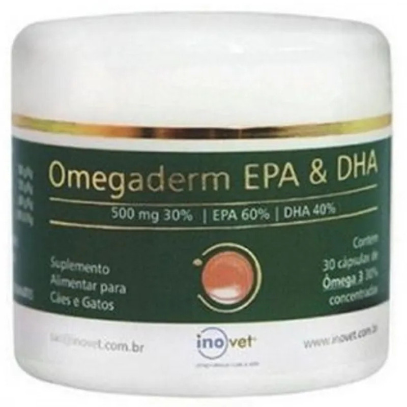 Omegaderm 30% EPA/DHA 30 Capsulas Inovet | Shopee Brasil