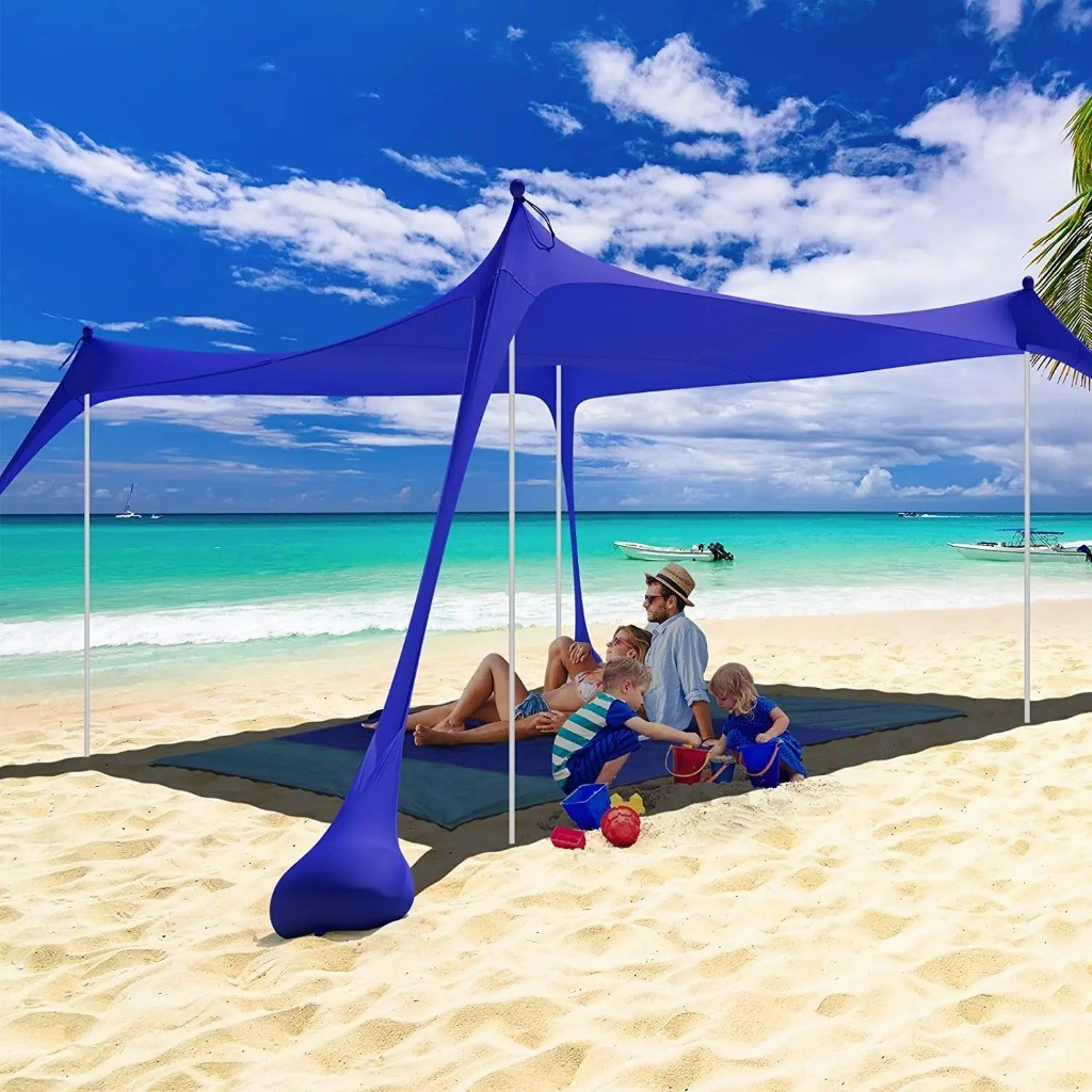 Tenda Elástica De Praia, Barraca Ar Livre 3x3 Com Guarda-Sol Resistente ...