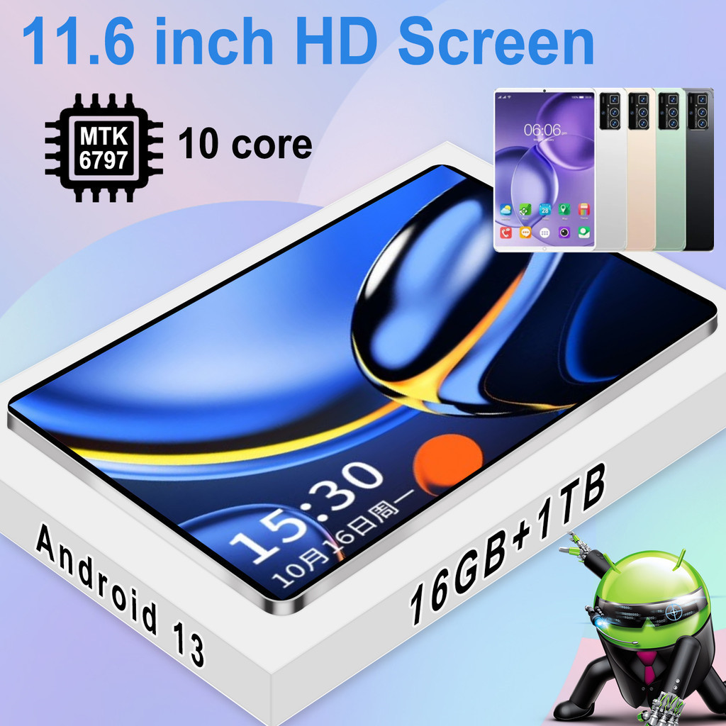 2025 novo estilo Tablet PC 11.6 Polegada 16Gb RAM + 1Tb ROM Android 13. ...