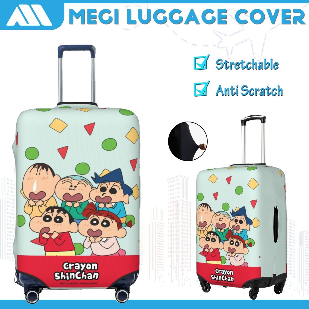 Capa para Mala de Viagem Crayon Shin-chan Personalizada De Elasticidade ...