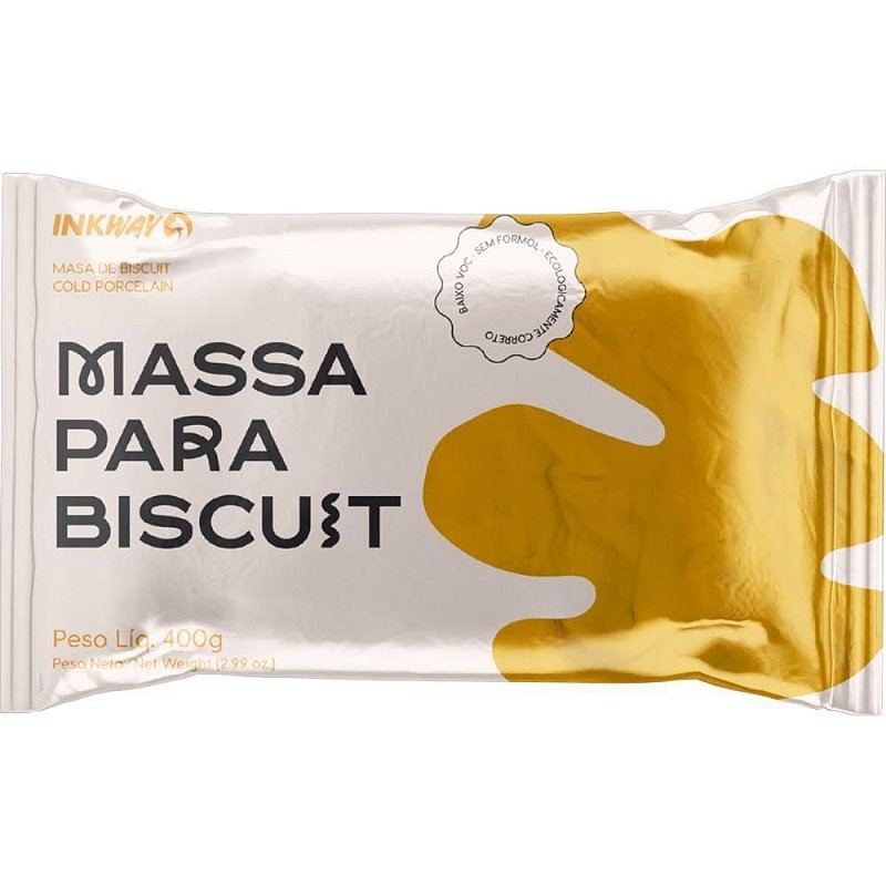 Massa de Porcelana Fria Biscuit 400G Amarelo Ouro | Shopee Brasil