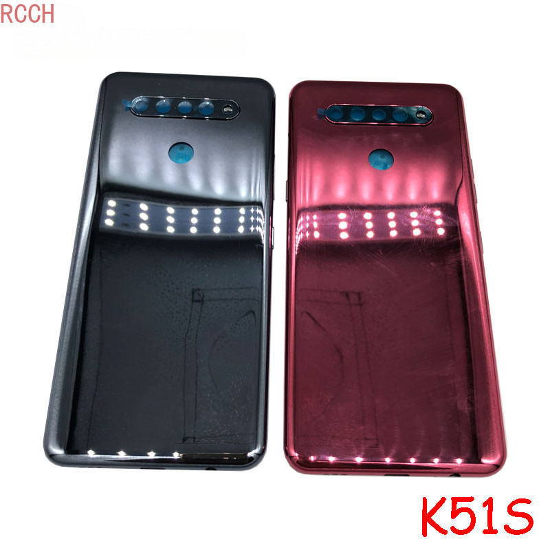 Para LG K51S Tampa Traseira Da Bateria Com Câmera Lens + Side Button Rear Panel Porta Do Painel ...