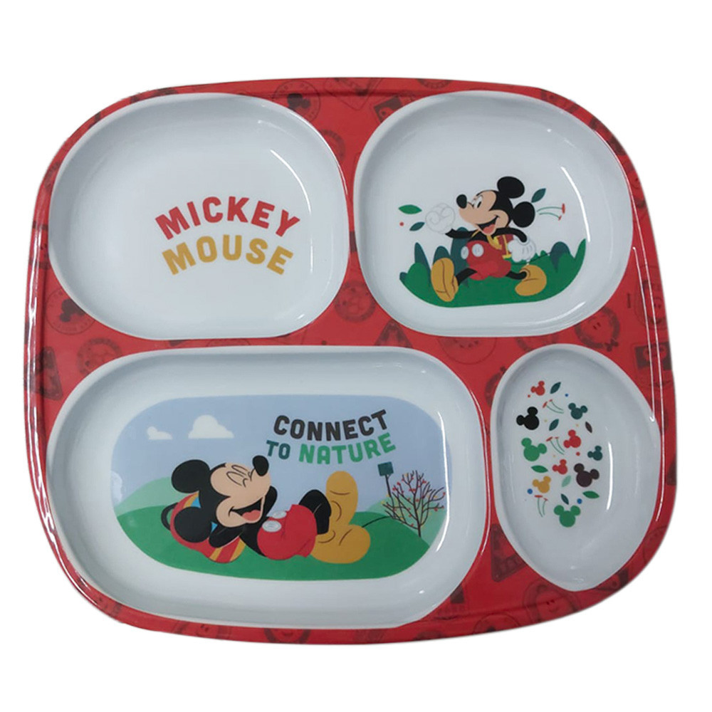 Prato Divisória Infantil Disney Mickey Meninos Melamine 24cm | Shopee ...