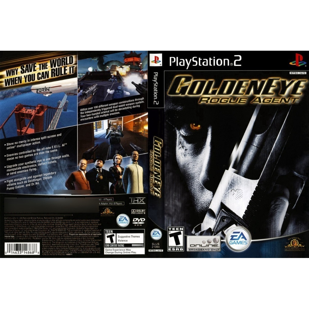 Goldeneye Rogue Agent James Bond 007 Ps2 Desbloqueado Patchs | Shopee ...
