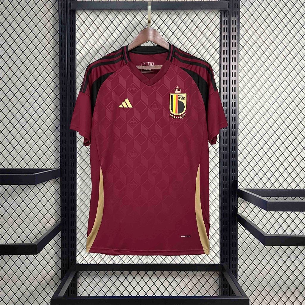 Camisa da equipa Camisola De Futebol 2024 Bélgica Home B-S VHHE ...