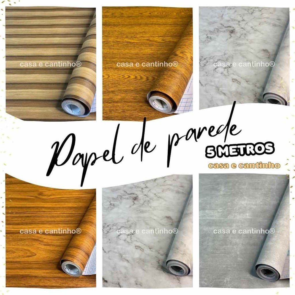Papel De Parede 3d 5 Metros X 45cm Auto Adesivo Colante Shopee Brasil