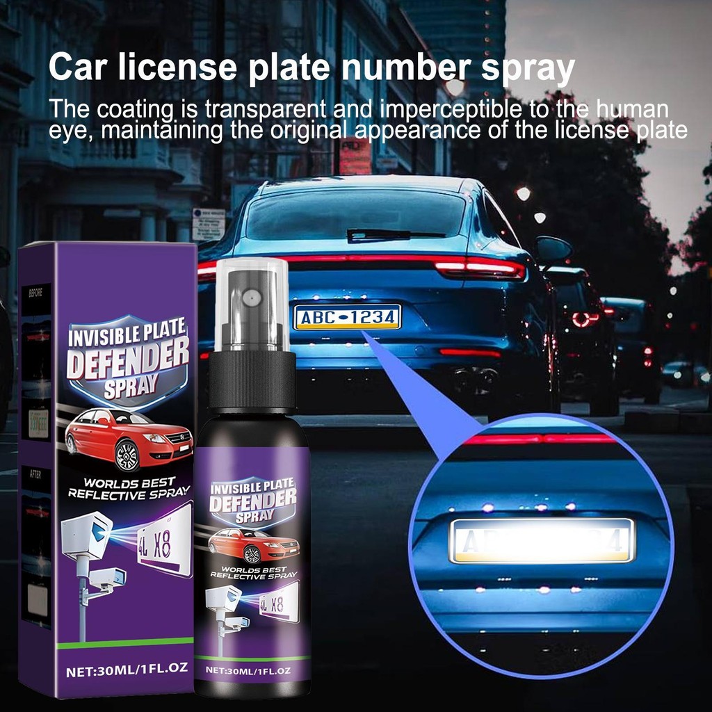 spray De Placa De Licença Invisível Carro Eficaz Defesa Revestimento ...