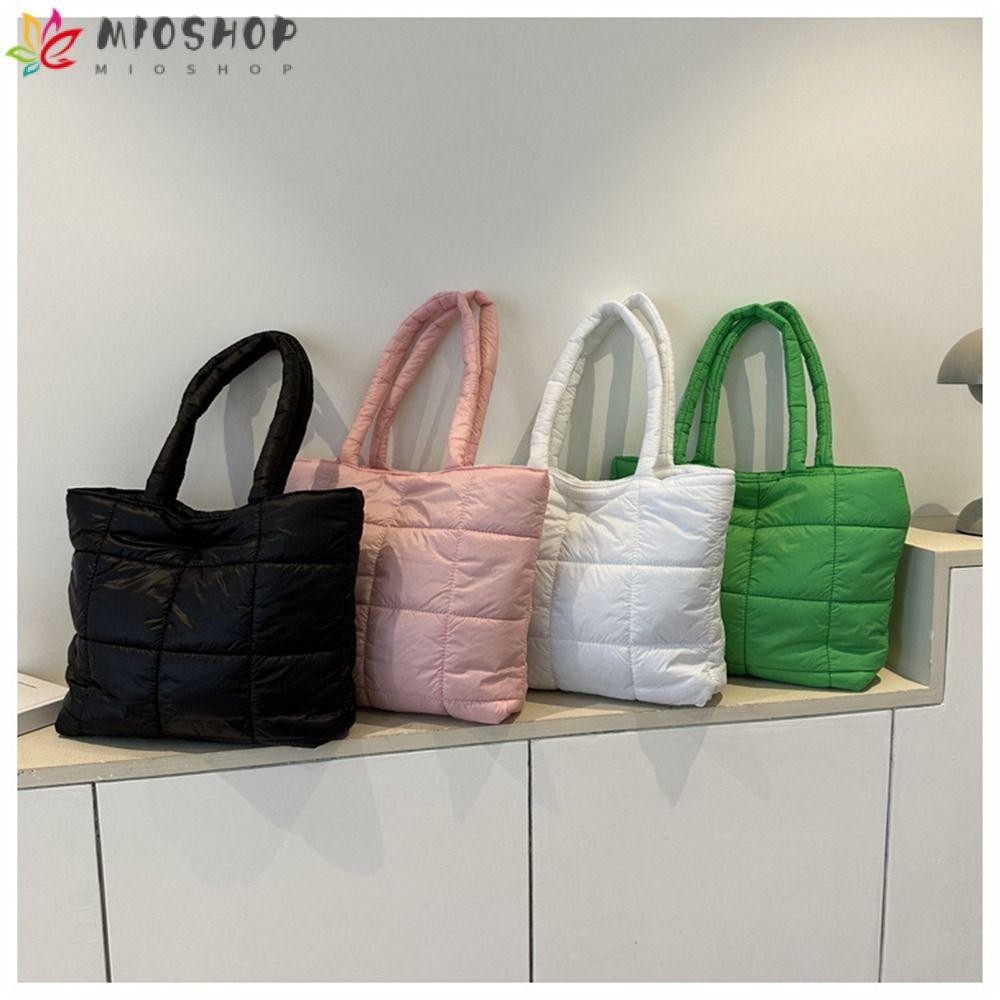 MIOSHOP Bolsas Acolchoadas , De Algodão Para Baixo Grande Capacidade De Ombro Mulheres | Shopee ...