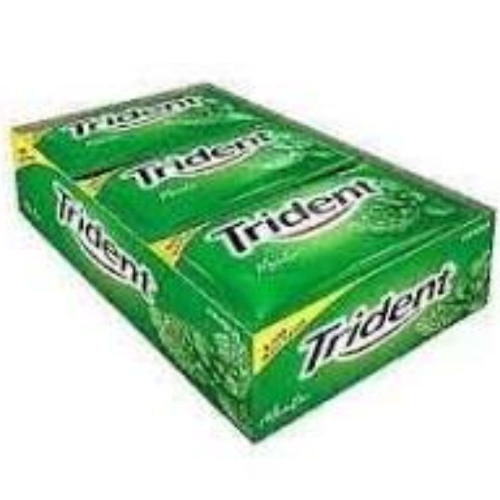 Chiclete Trident sabor menta com 21 un 168g | Shopee Brasil