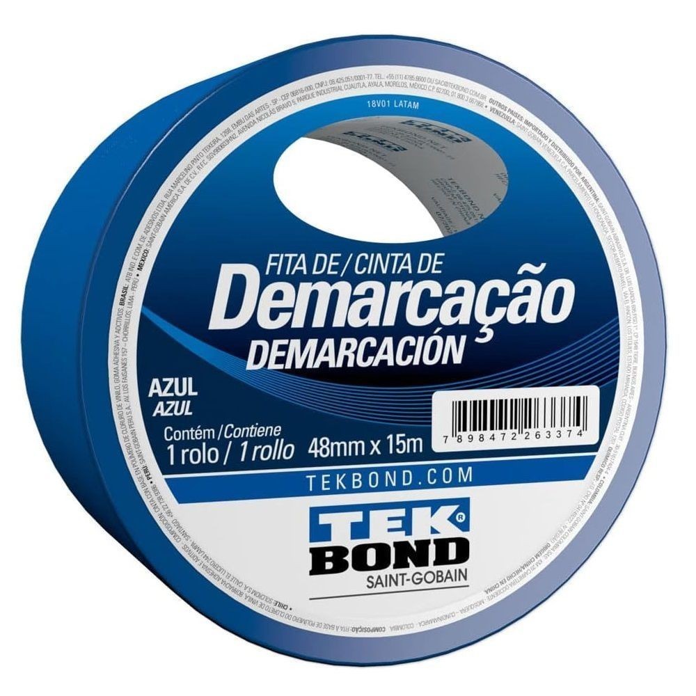 Fita Demarcação Azul 48mmx15mt | Shopee Brasil
