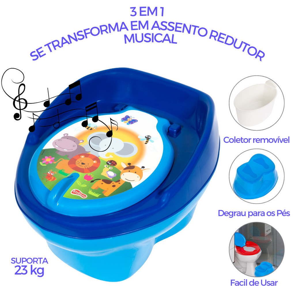 Troninho Penico Infantil para Bebe 2 em 1 - Vaso sanitario Treinamento ...
