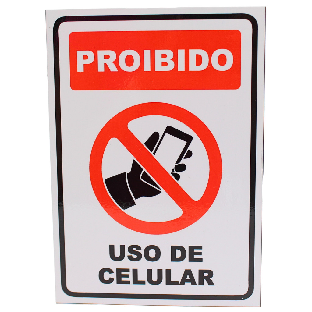 Placa Sinalizadora 19x14cm Proibido Uso De Celular | Shopee Brasil