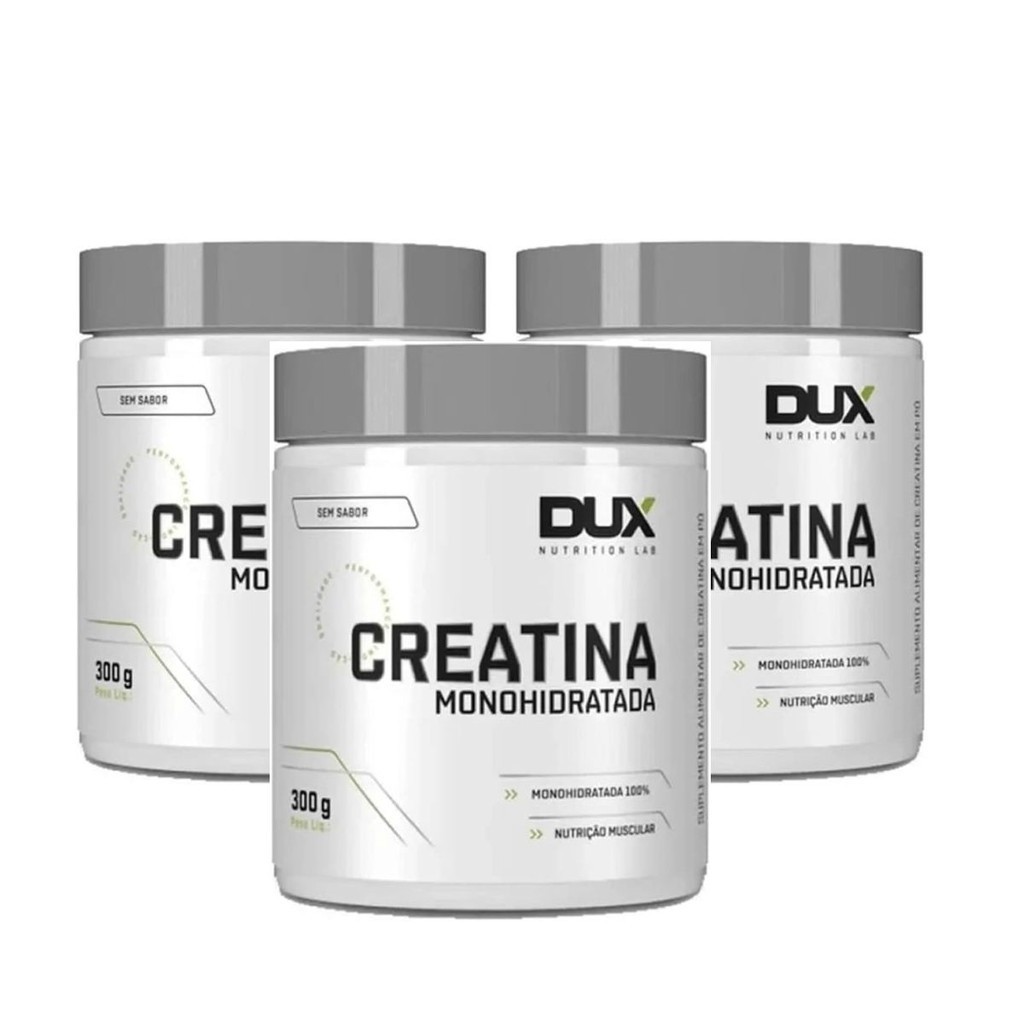 Kit 3x Creatina Dux Monohidratada De 300g Pura 100% | Shopee Brasil