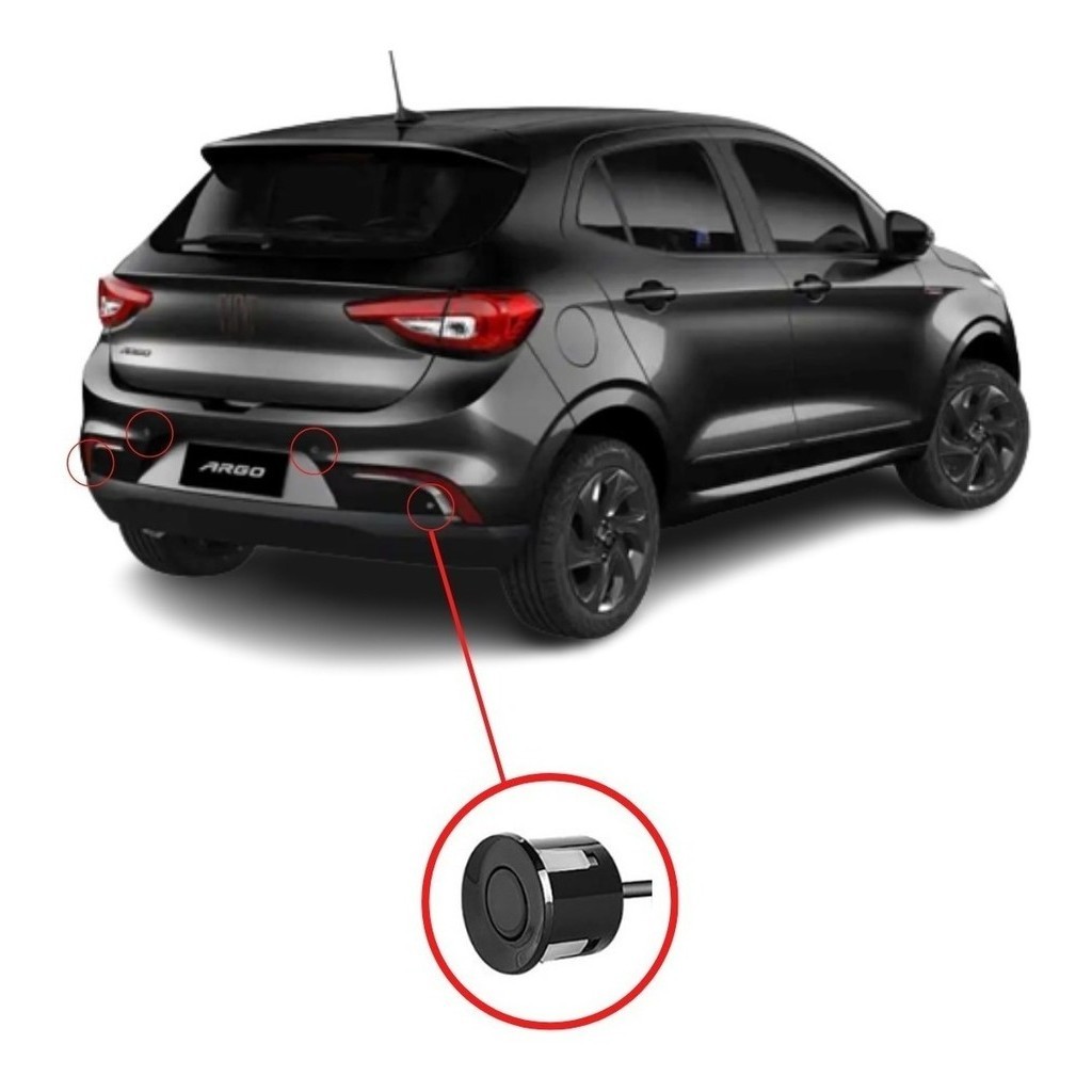 Kit Sensor Estacionamento 4 Sensores Fiat Argo Display | Shopee Brasil