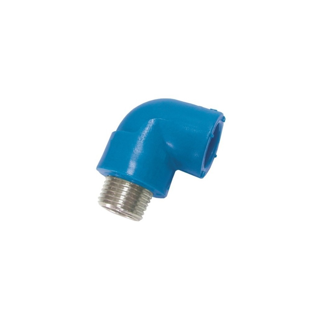 Joelho 25 x 3/4" PPR Azul para Ar Comprimido TOPFUSION | Shopee Brasil